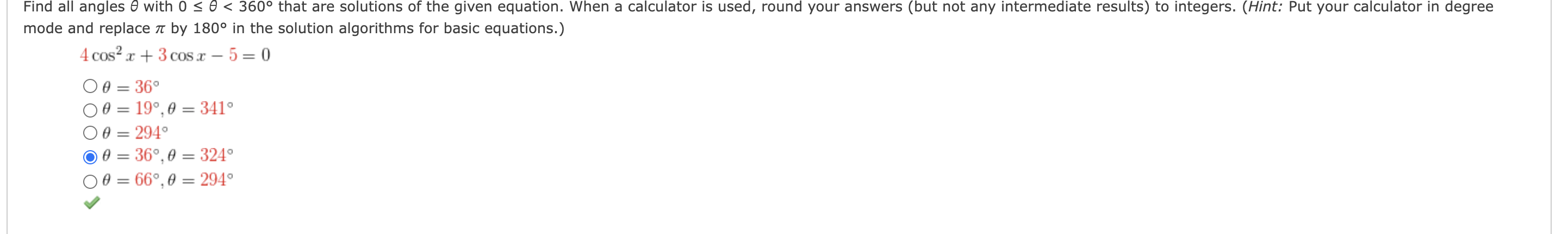 Solved mode and replace π by 180∘ in the solution algorithms | Chegg.com