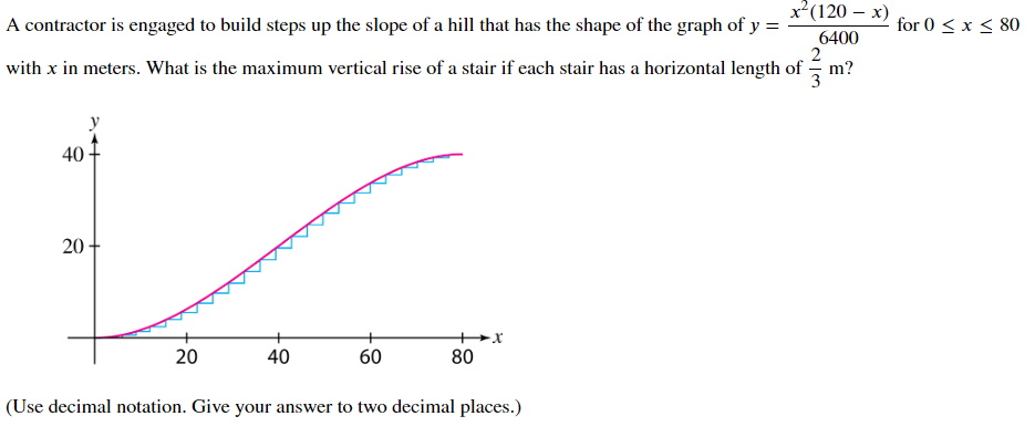 Solved A contractor is engaged to build steps up the slope | Chegg.com