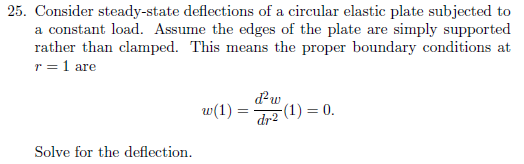 Solved 5. Consider steady-state deflections of a circular | Chegg.com