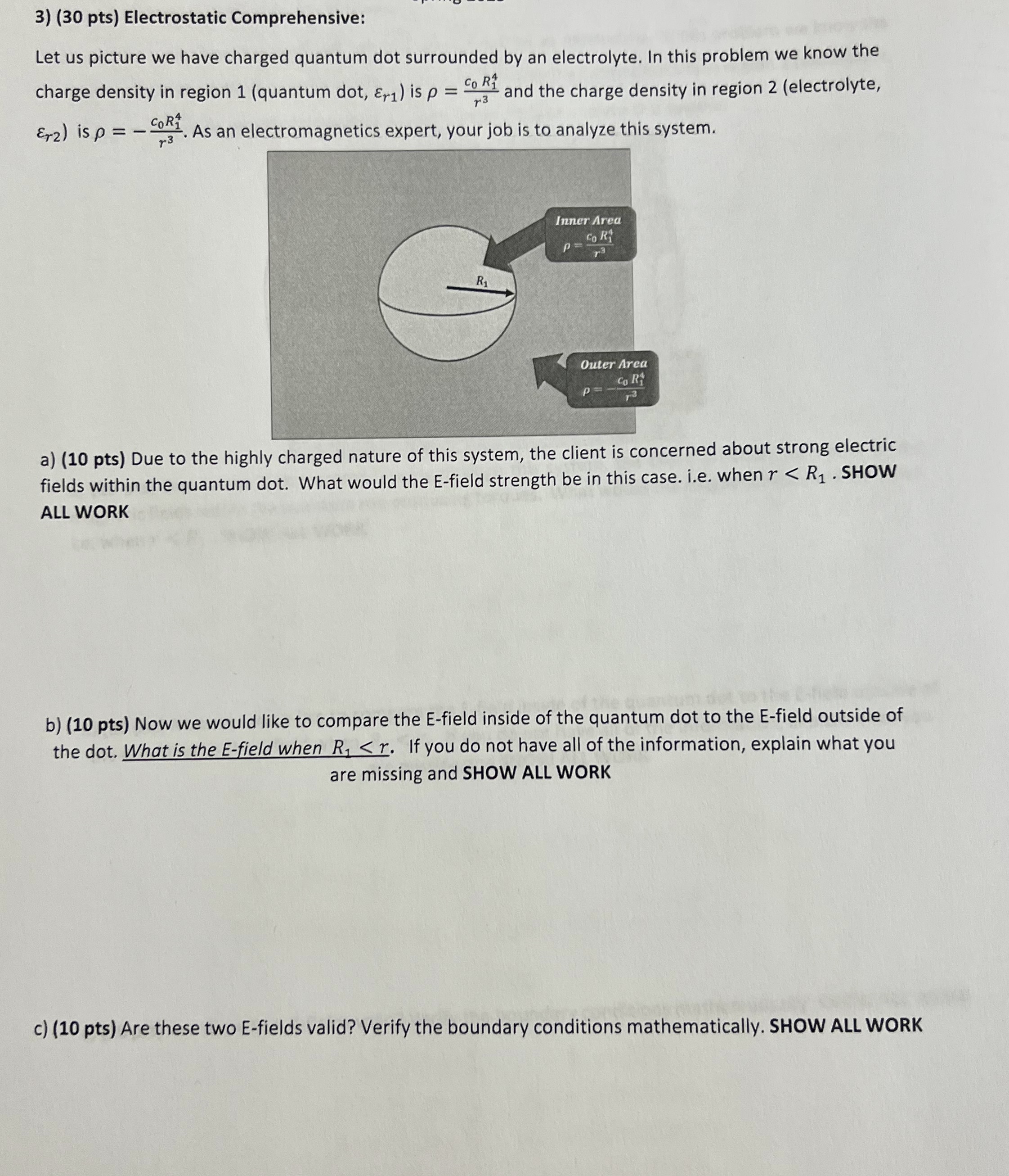 Solved 3) ( 30 pts) Electrostatic Comprehensive: Let us | Chegg.com