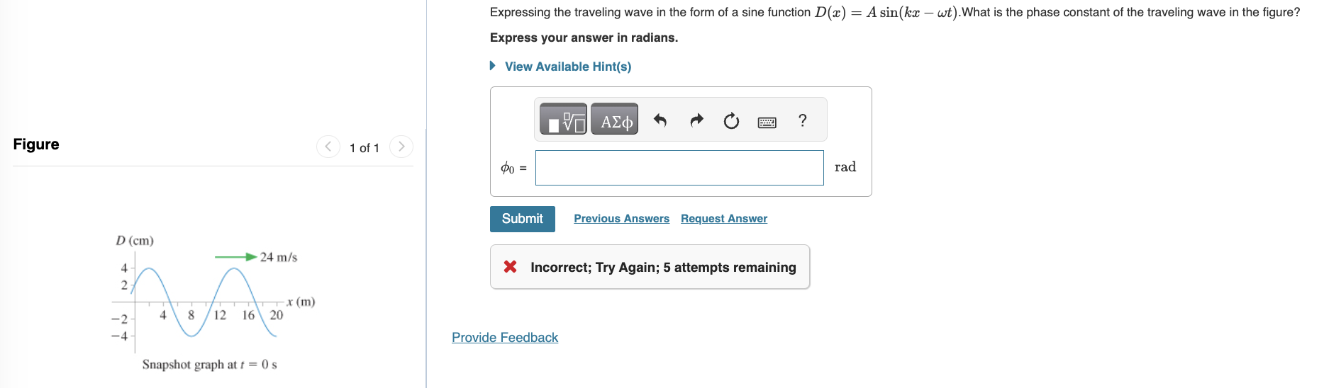Solved Expressing the traveling wave in the formExpressing | Chegg.com