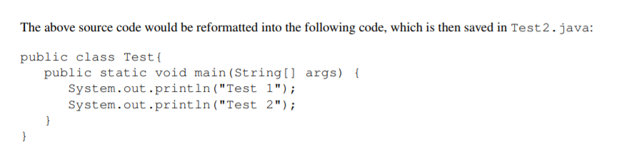 Solved Filename(s): ReformatCode.java Public class: | Chegg.com