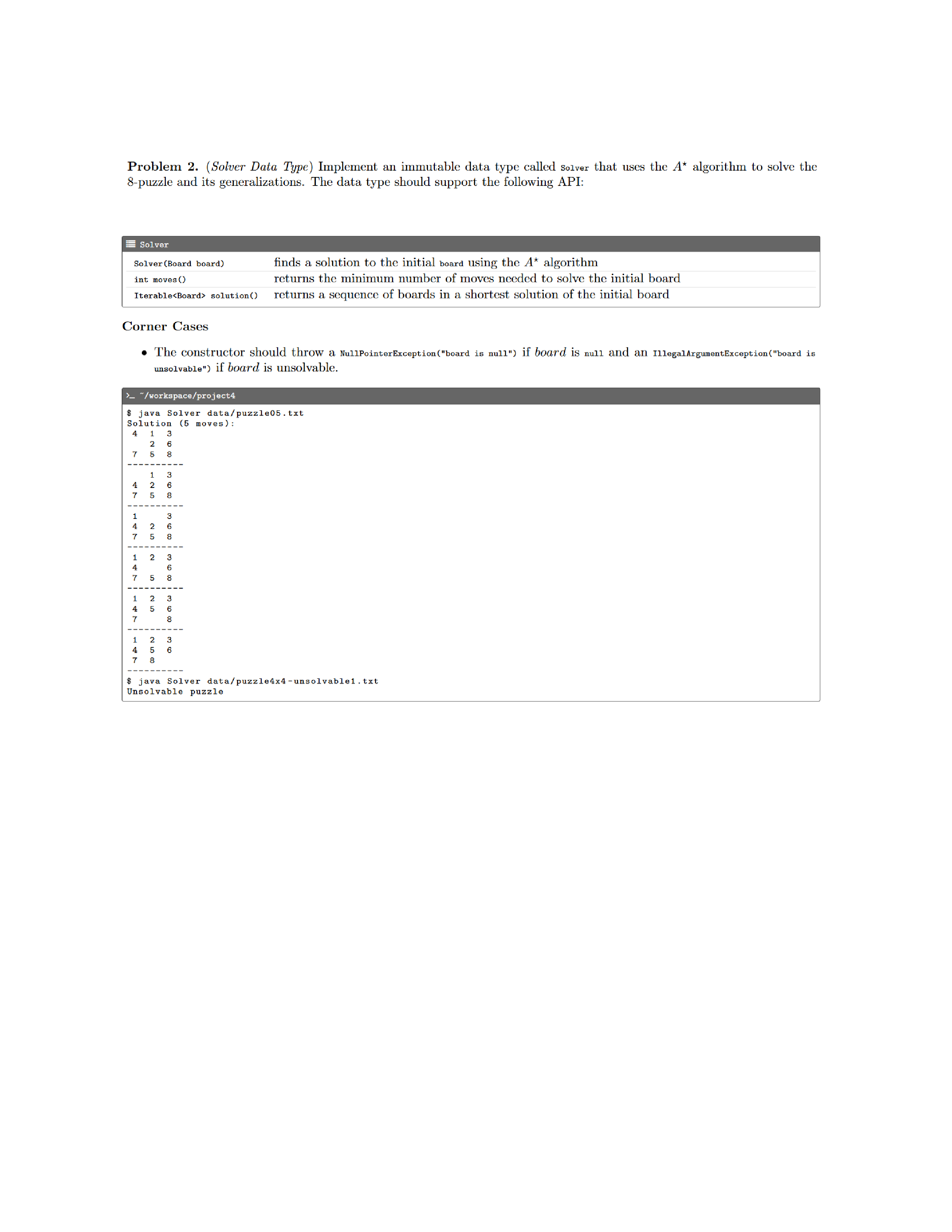 Solved Problem 2. (Solver Data Type) Implement an immutable | Chegg.com Solved Problem 2. (Solver Data Type) Implement an immutable | Chegg.com