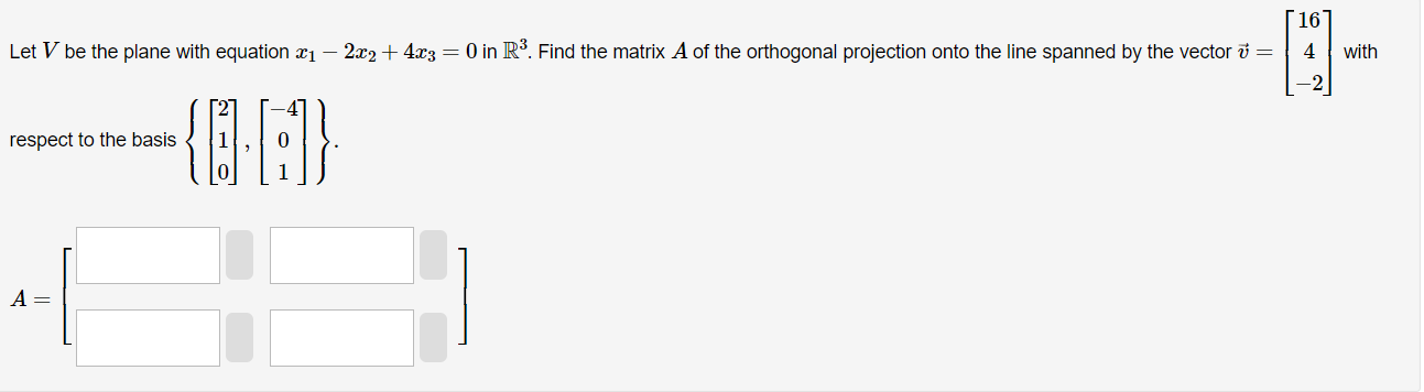 Solved Let V be the plane with equation x1−2x2+4x3=0 in R3. | Chegg.com