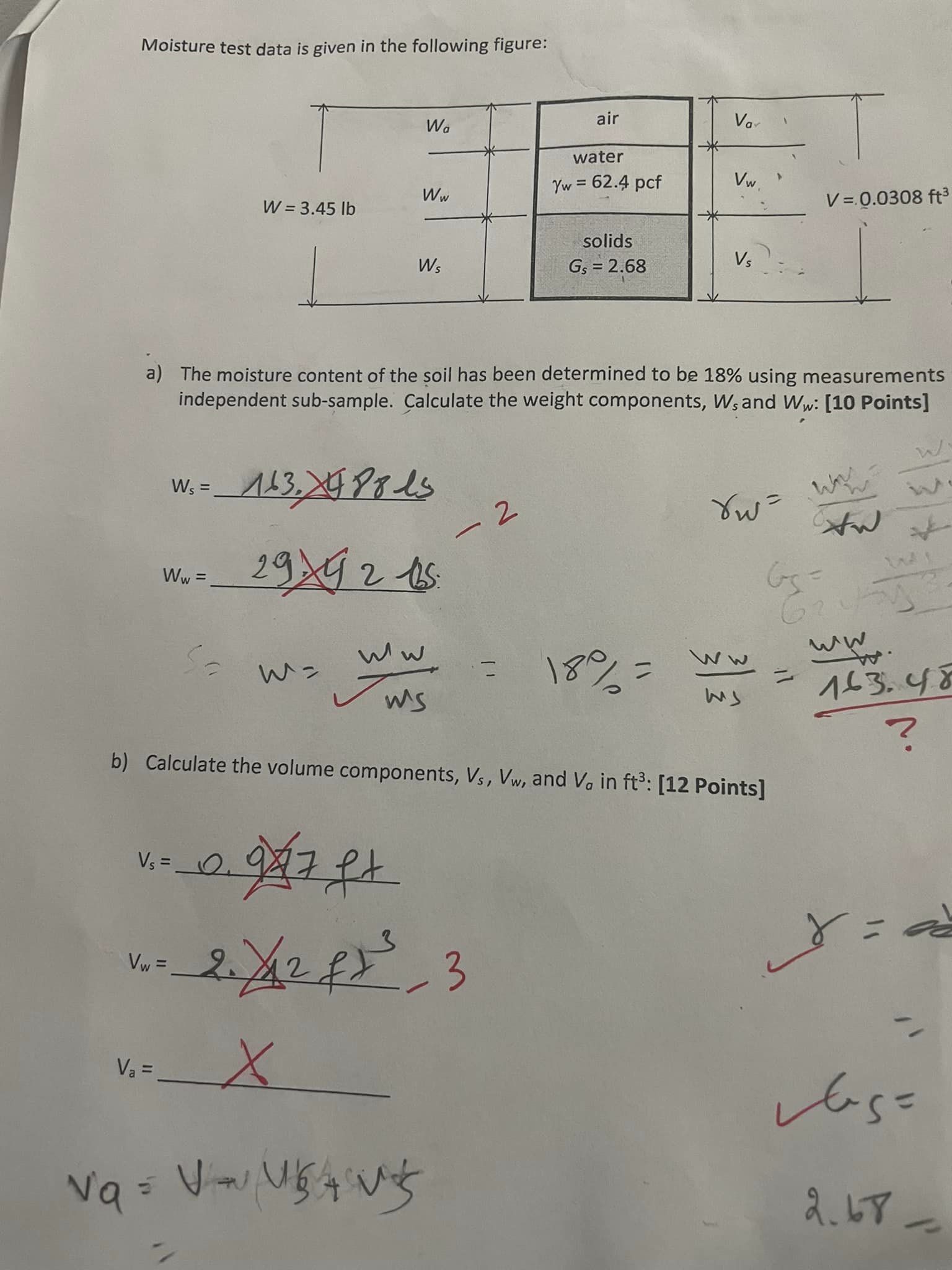Solved Moisture test data is given in the following figure: | Chegg.com