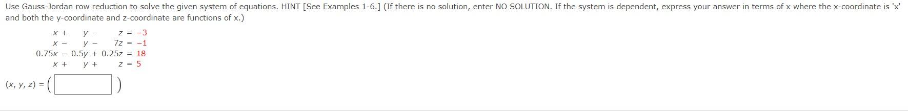 Solved and both the y-coordinate and z-coordinate are | Chegg.com
