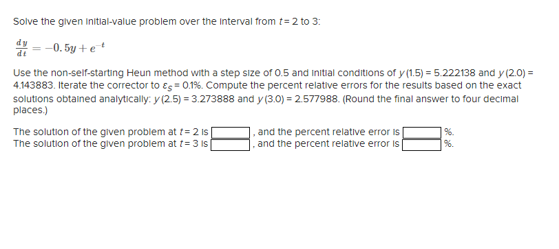 Solved Solve the given initial-value problem over the | Chegg.com