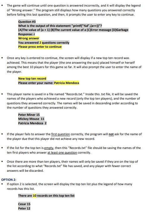 Solved Write a C program that: - Randomly displays | Chegg.com