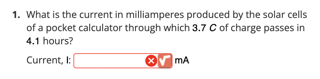 Solved 1. What is the current in milliamperes produced by | Chegg.com