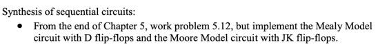 Solved Synthesis of sequential circuits: • From the end of | Chegg.com