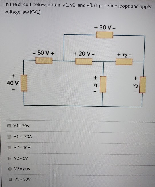 Solved In the circuit below, obtain V1, V2, and v3. (tip: | Chegg.com