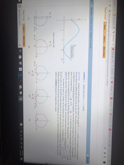 Solved 8 10.3 AE 007 EXAMPLE 7 Sketch the curve ra1+sin(e). | Chegg.com
