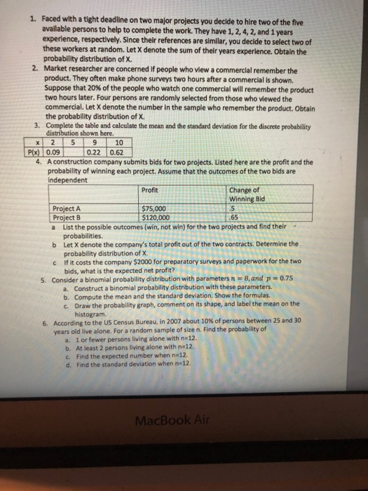 Solved Faced with a tight deadline on two major projects you | Chegg.com