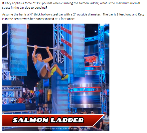 Solved If Kacy applies a force of 350 pounds when climbing | Chegg.com