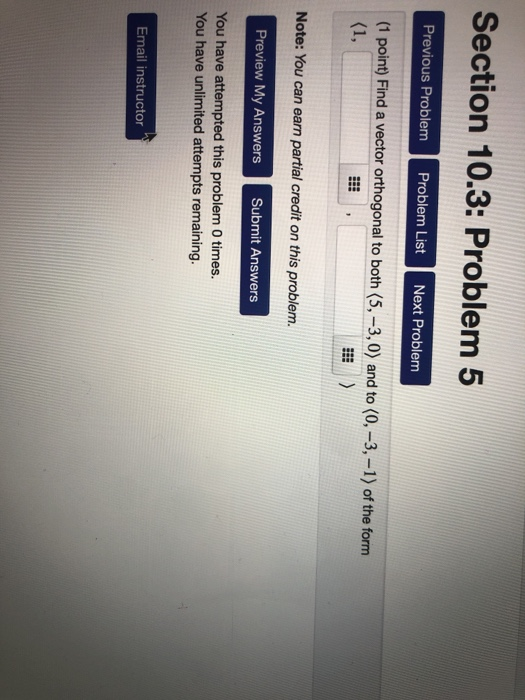 Solved Section 10.3: Problem 5 Previous Problem Problem List | Chegg.com