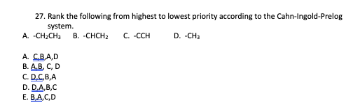 Solved Rank the following from highest to lowest priority | Chegg.com