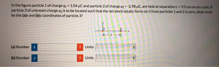 Solved In the figure particle 1 of charge q1-1.04 HC and | Chegg.com