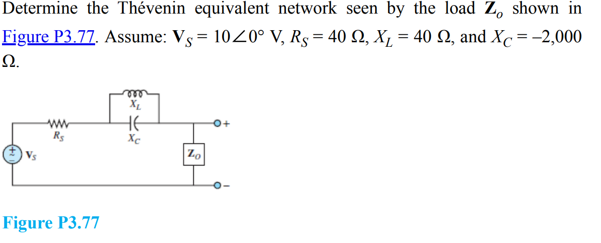 Solved Determine the Thévenin equivalent network seen by the | Chegg.com