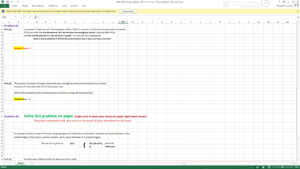 please state excel formulas. | Chegg.com