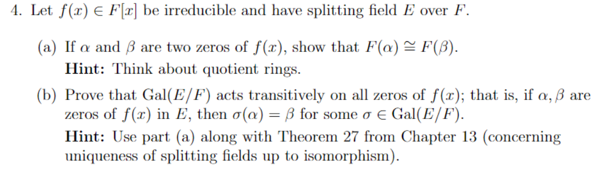 Solved This question is from Abstract Algebra. Please answer | Chegg.com