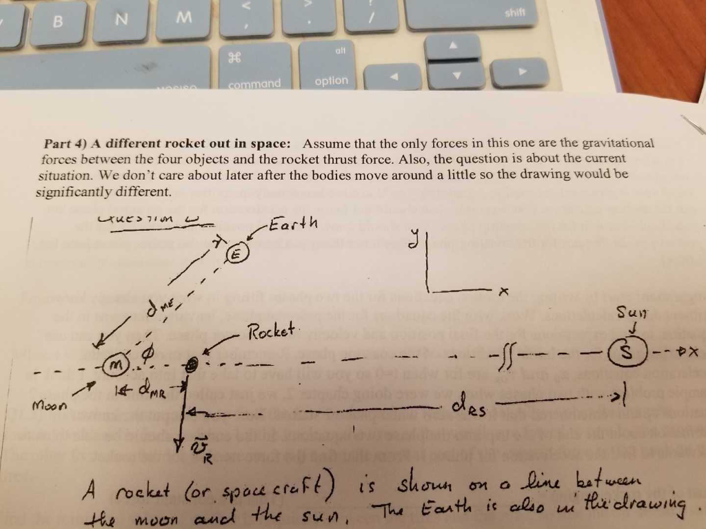 Solved ommand option Part 4) A different rocket out in | Chegg.com