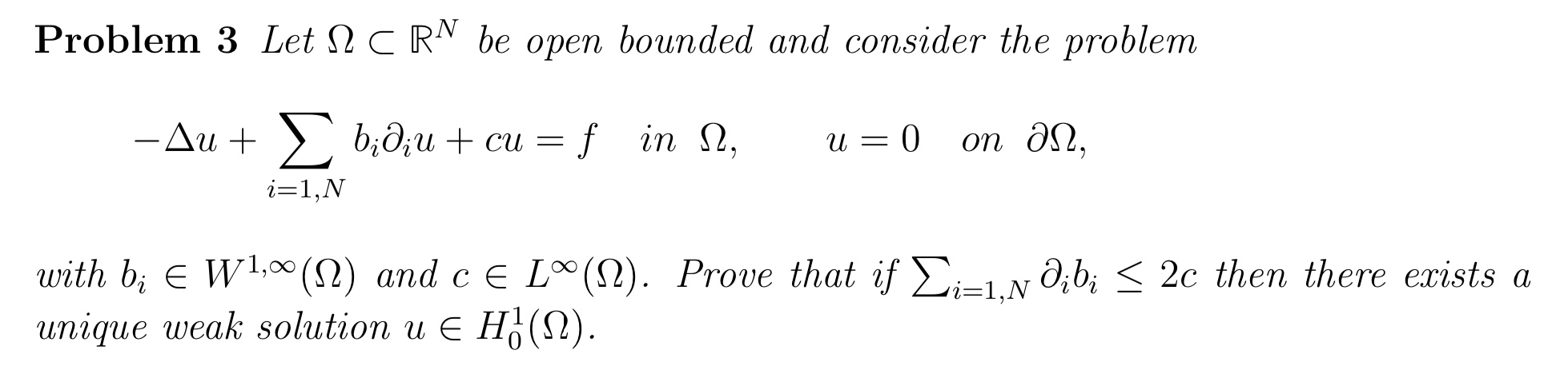 Problem 3 Let IC RN be open bounded and consider the | Chegg.com