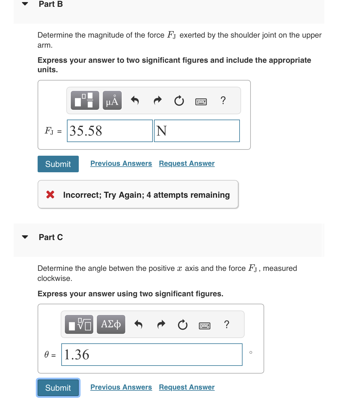 Solved Determine the magnitude of the force FJ exerted by | Chegg.com