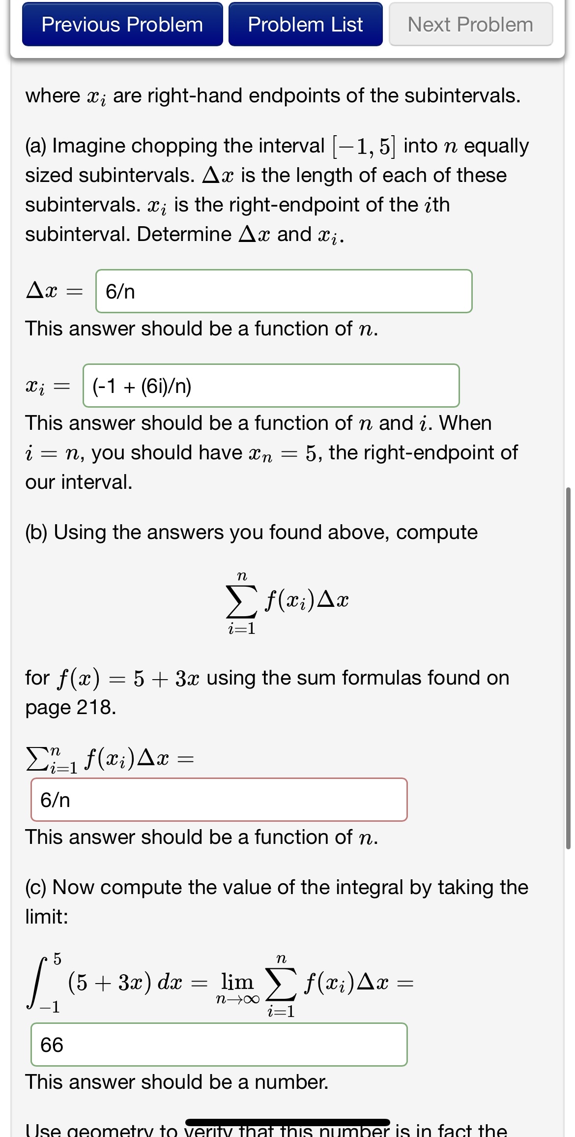 Solved where xi are right-hand endpoints of the | Chegg.com