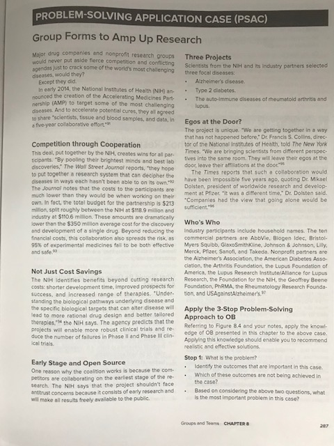 Solved PROBLEM SOLVING APPLICATION CASE (PSAC) Group Forms | Chegg.com