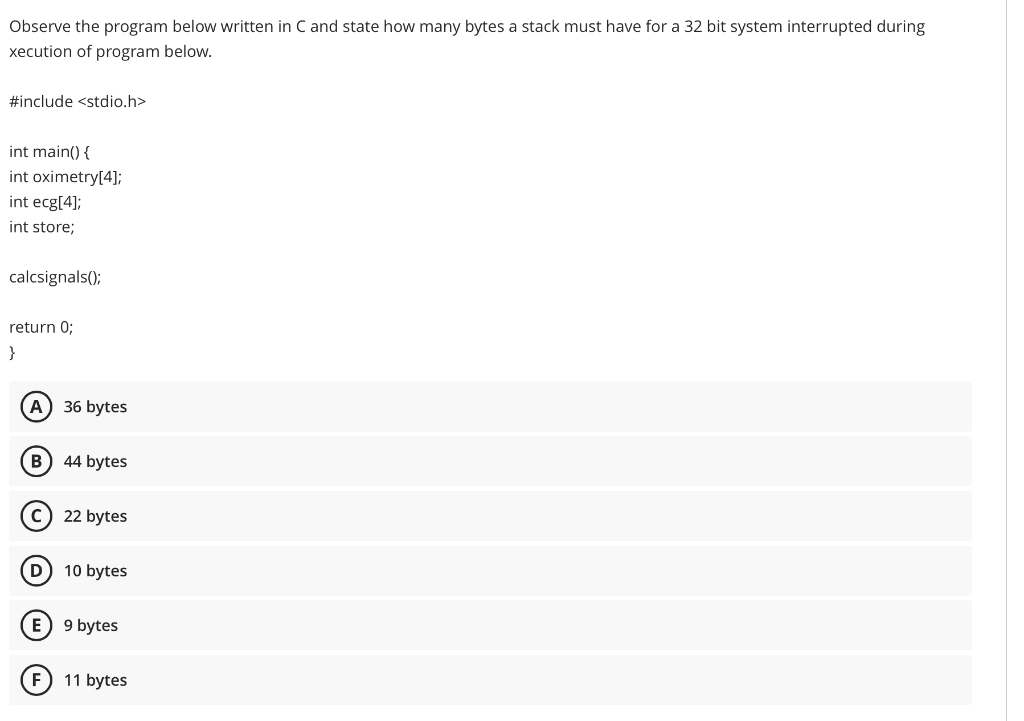 Solved Observe the program below written in C and state how | Chegg.com