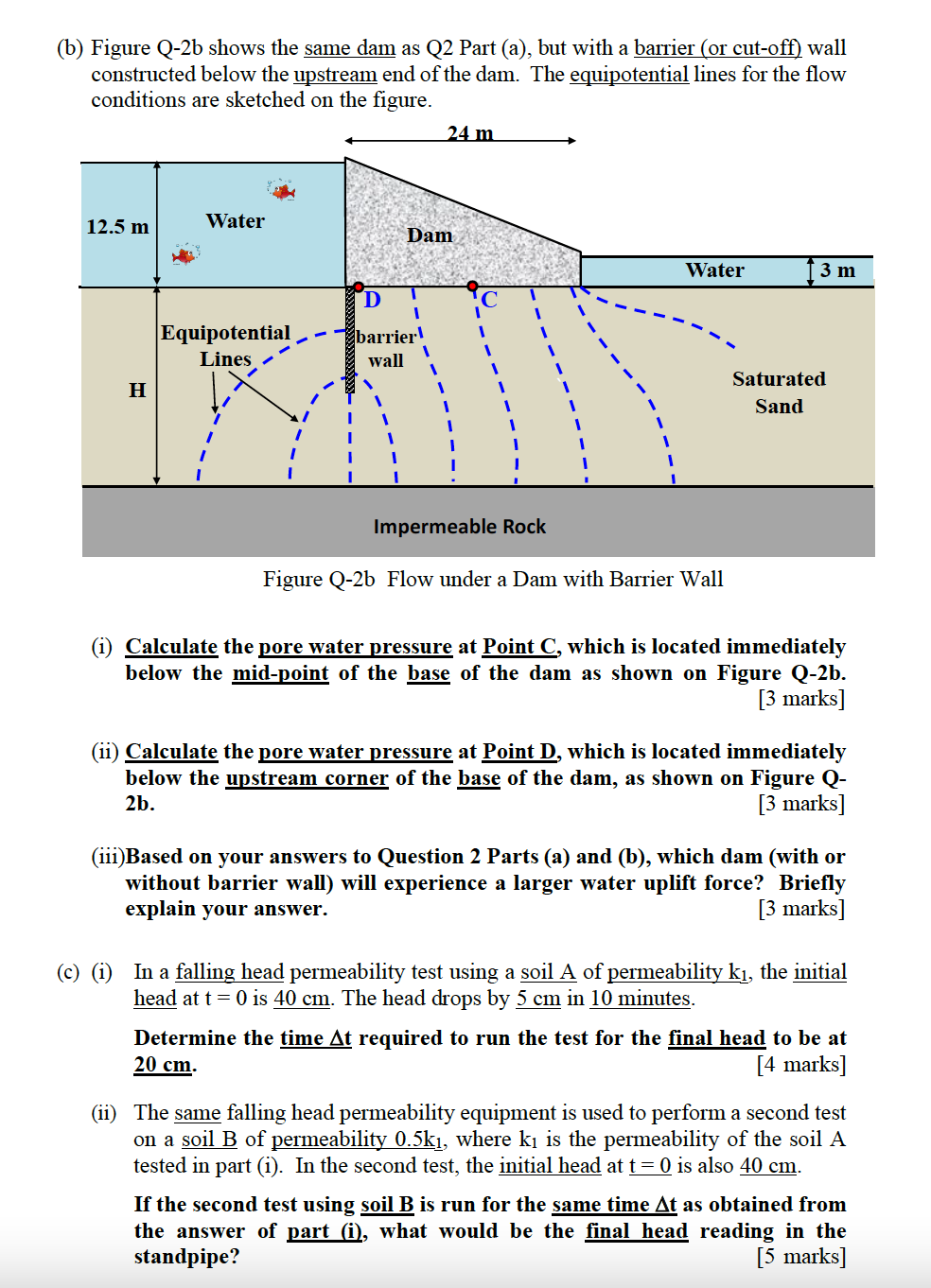 Solved A sample of sandy soil was taken from a site A | Chegg.com