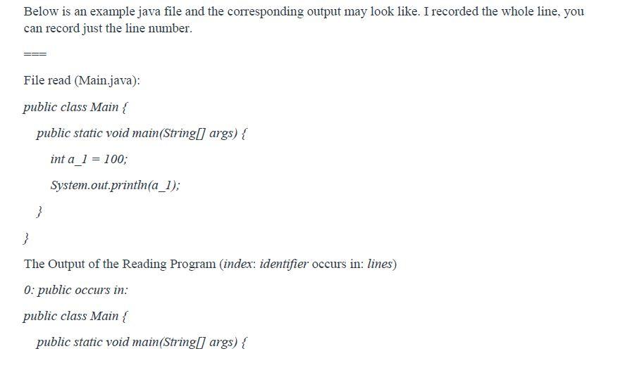 Solved E5.15 Write a program that reads a Java source file | Chegg.com