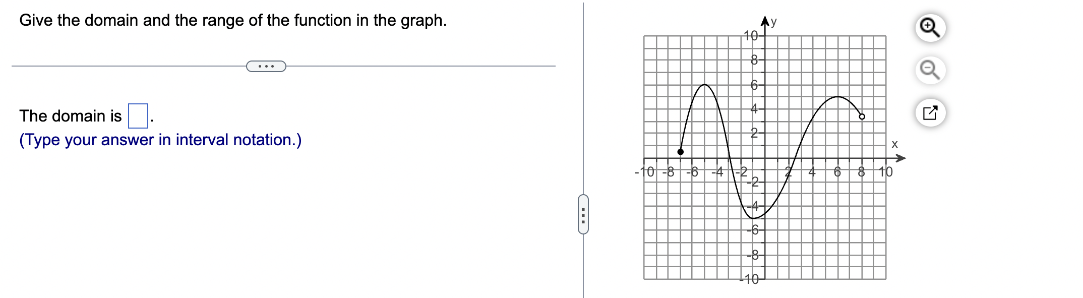 Solved Give the domain and the range of the function in the | Chegg.com