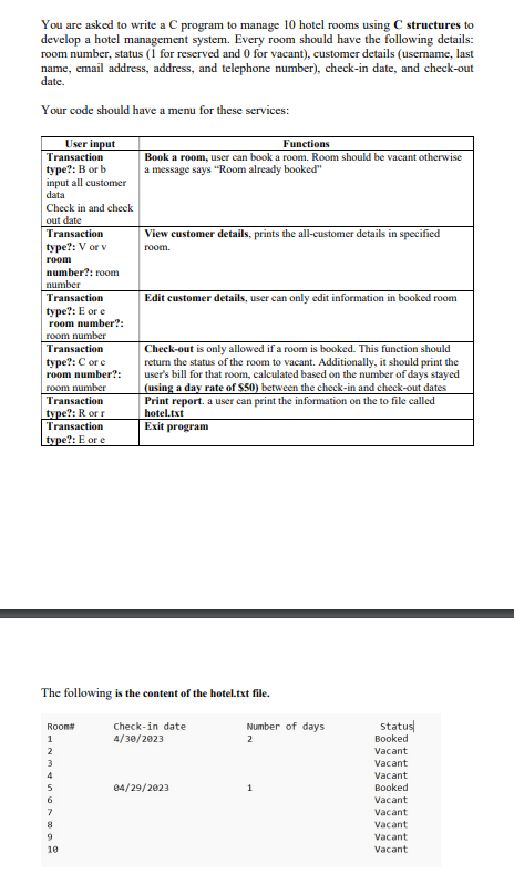 Solved Please write in C programming language. If it works | Chegg.com