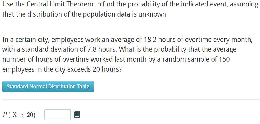 Solved Use the Central Limit Theorem to find the probability | Chegg.com