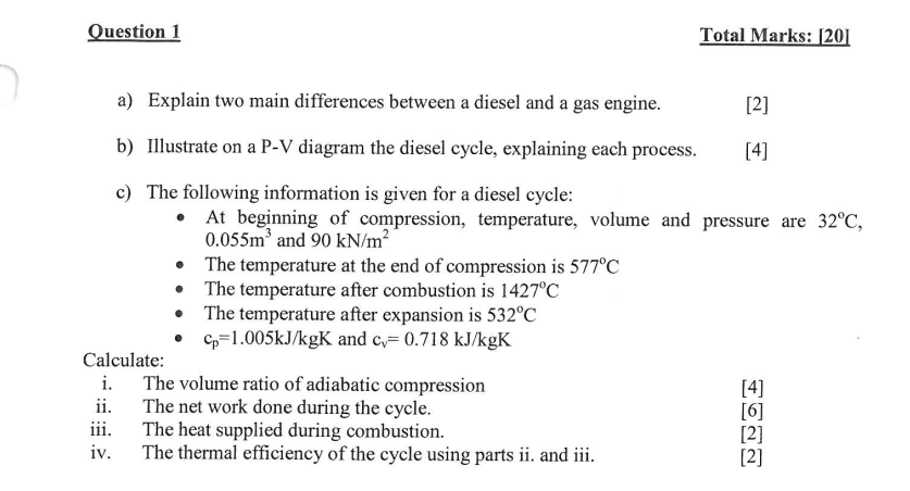 Solved Question 1 Total Marks: [20] a) Explain two main | Chegg.com