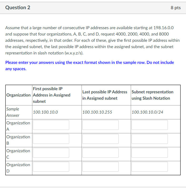 Solved Assume that a large number of consecutive IP | Chegg.com