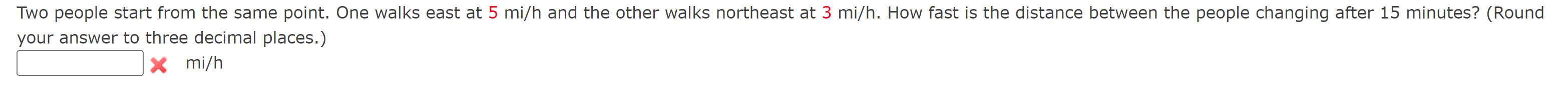 Solved Two people start from the same point. One walks east | Chegg.com