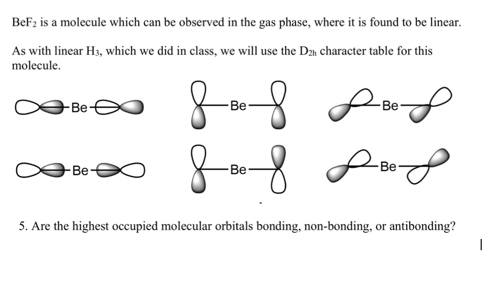 Solved BeF2 is a molecule which can be observed in the gas | Chegg.com