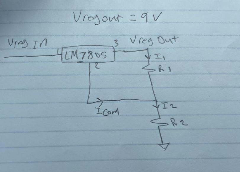 Solved Pick values for R1 and R2 that will will the LM7805 | Chegg.com