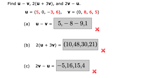 [Solved]: Find ( mathbf{u}- mathbf{v}, 2( mathbf{u}+3 m