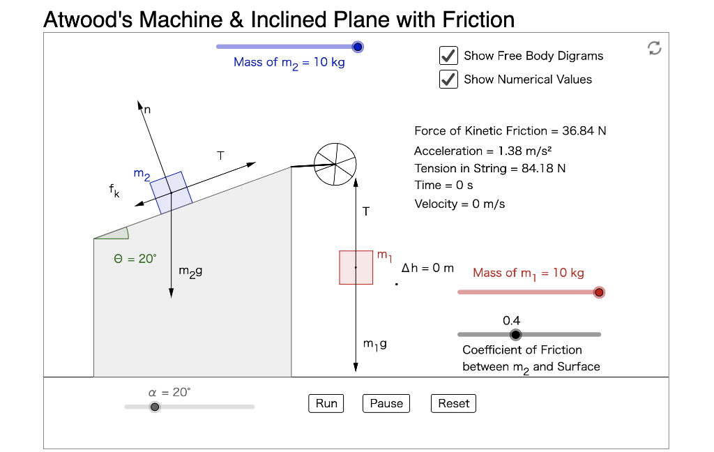 Solved Atwood's Machine & Inclined Plane with Friction S | Chegg.com