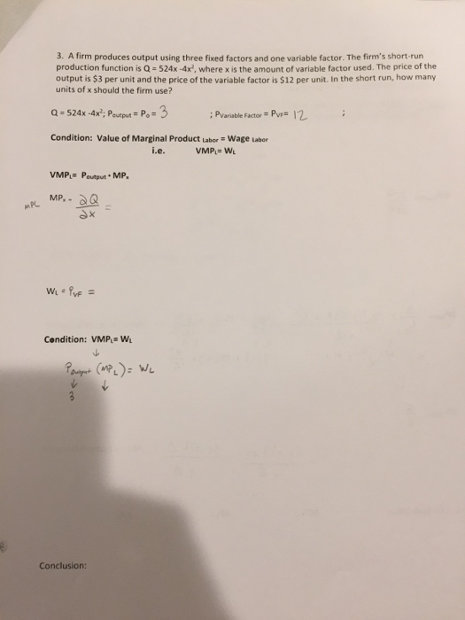 Solved 3. A firm produces output using three fixed factors | Chegg.com Solved 3. A firm produces output using three fixed factors | Chegg.com