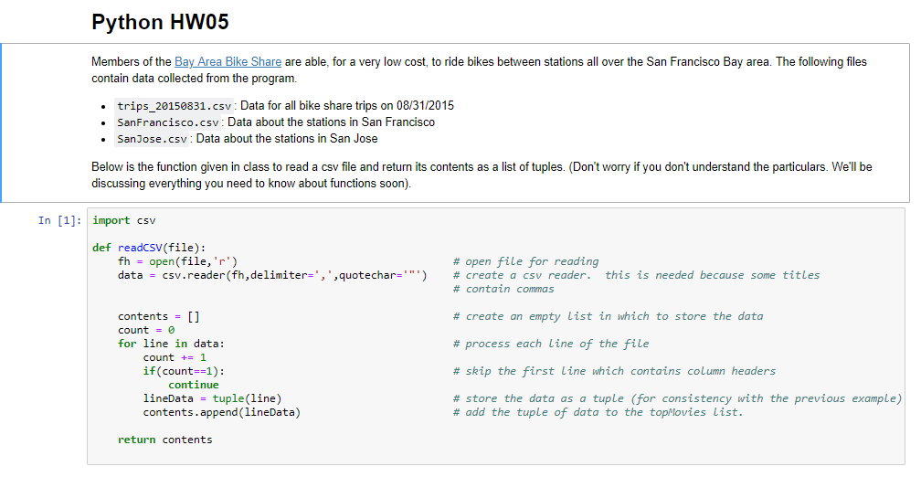 Solved Python HW05 Members of the Bay Area Bike Share are | Chegg.com