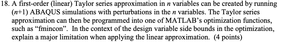 18. A first-order (linear) Taylor series | Chegg.com