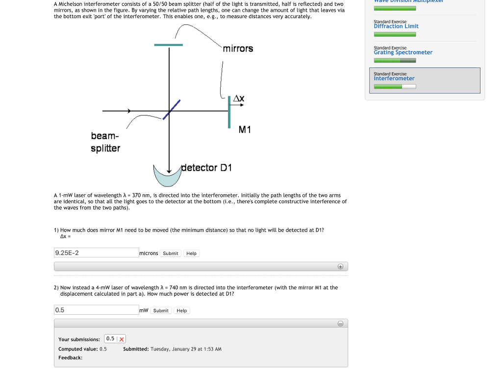 Solved A Michelson interferometer consists of a 50/50 beam | Chegg.com