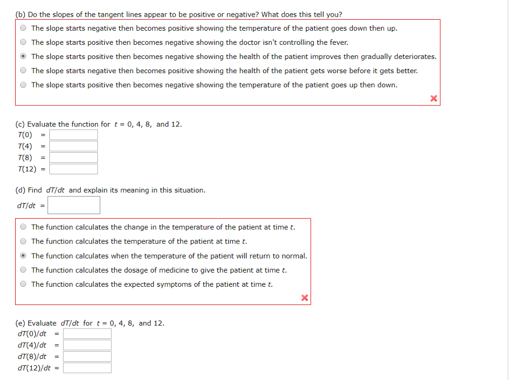 Solved The temperature T (in degrees Fahrenheit) of a person | Chegg.com