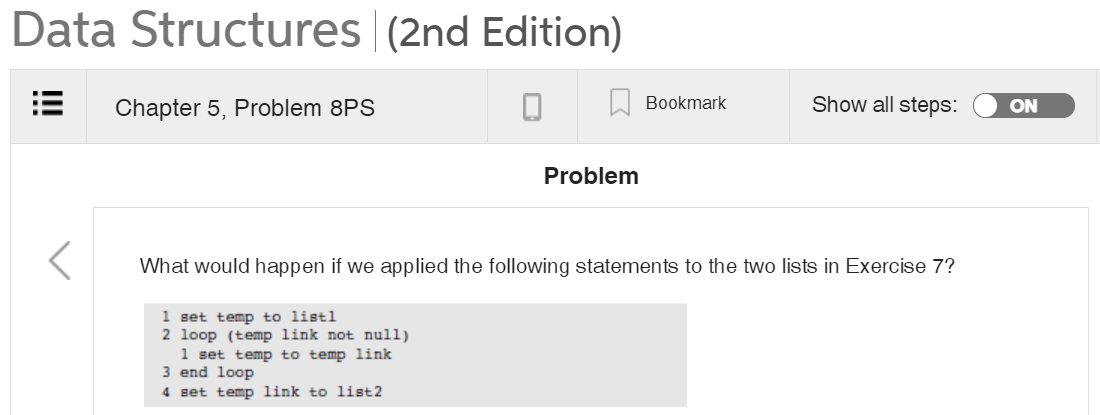 Solved Data Structures (2nd Edition) e Chapter 5, Problem | Chegg.com
