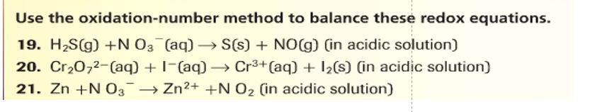 Solved Use the oxidation-number method to balance these | Chegg.com