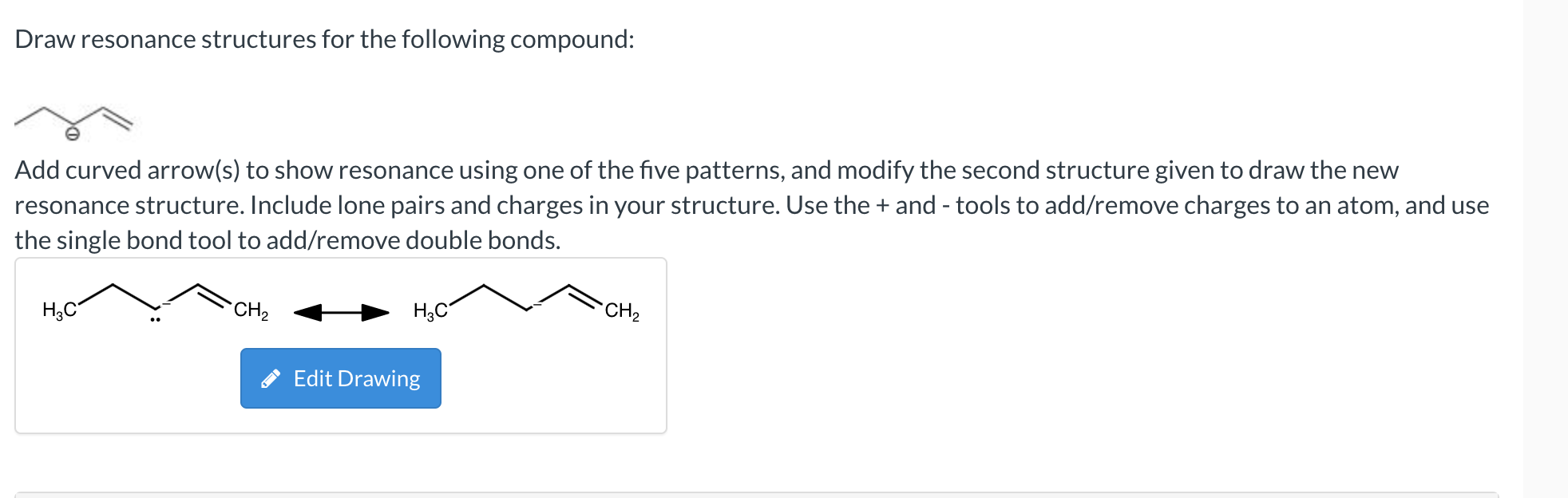 Solved Draw Resonance Structures For The Following Compound